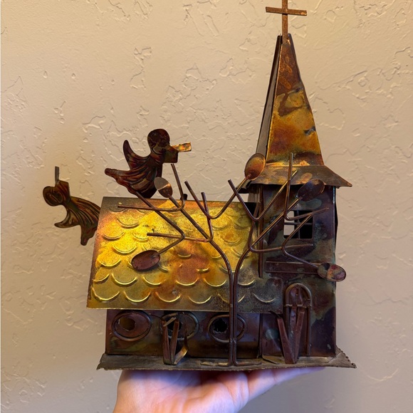 Art | Vtg 7s Music Church Plays Amazing Grace Windmill Angels Wind Up ...